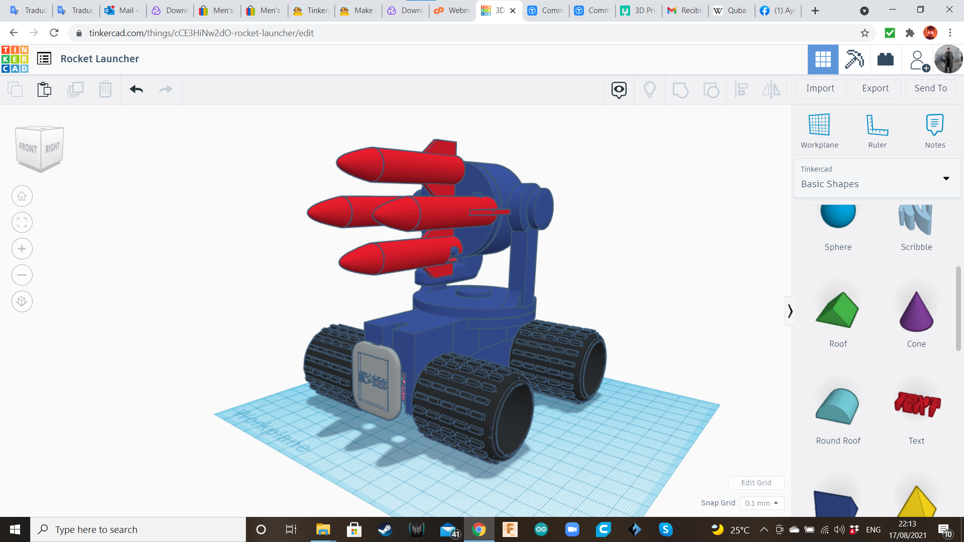 Tinkercad Robotics for School: Rocket Launching Mini-bot : 32 Steps ...