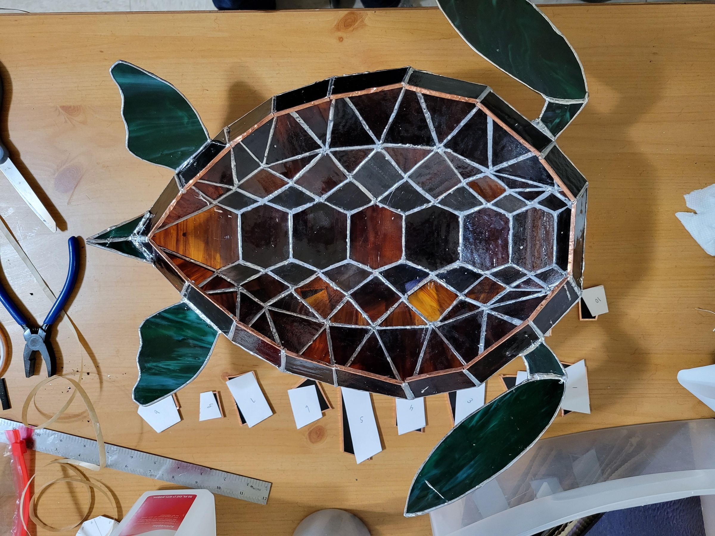 Stained Glass Sea Turtle Lamp : 27 Steps (with Pictures) - Instructables