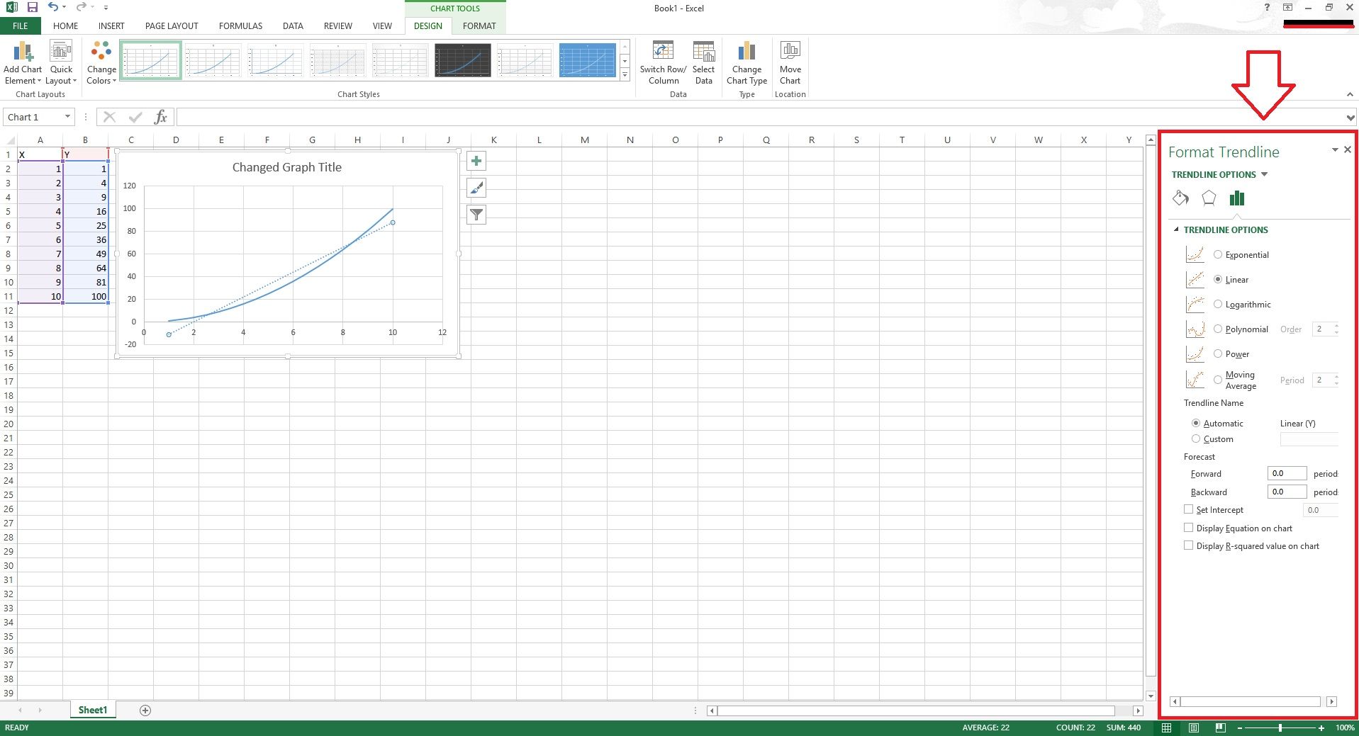 Creating Graphs and Equations for Trend Lines in Microsoft Excel : 12 ...