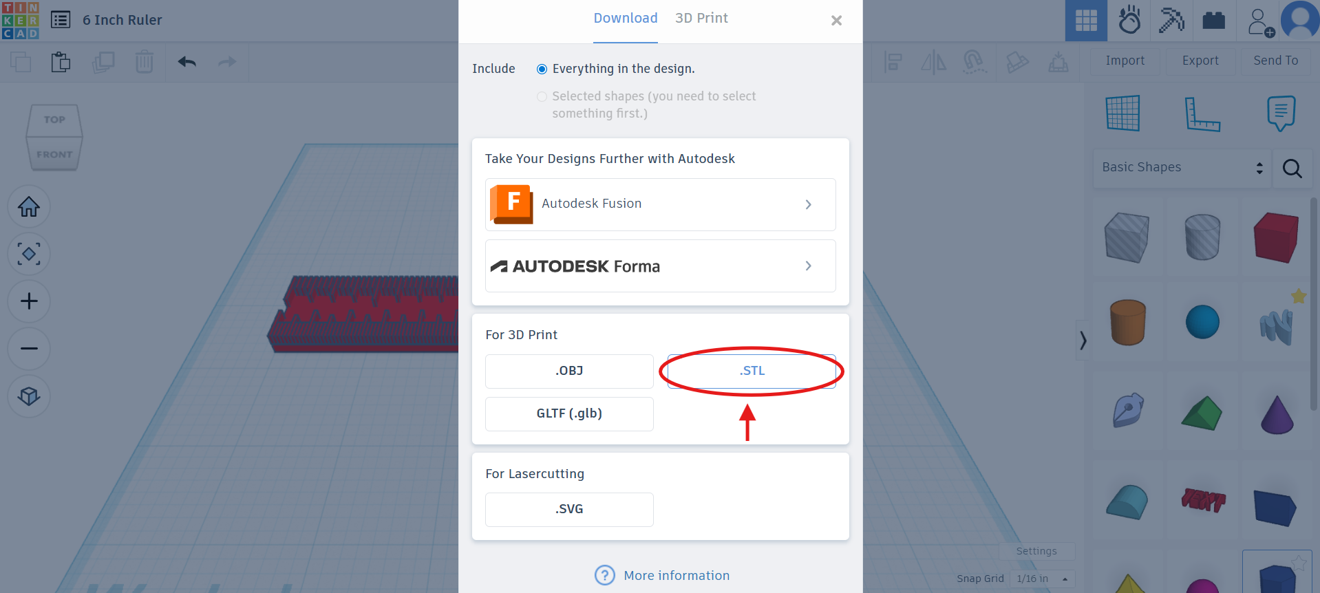 Design and Print a Simple 6-Inch Ruler in Tinkercad : 13 Steps (with ...