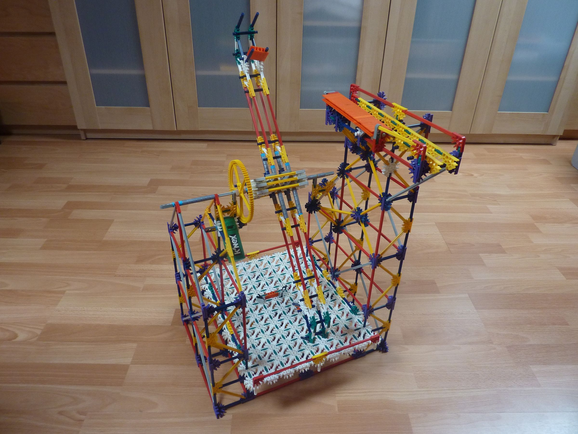 Floor Double Arm Lift, a Knex Ball Machine Lift : 8 Steps (with ...