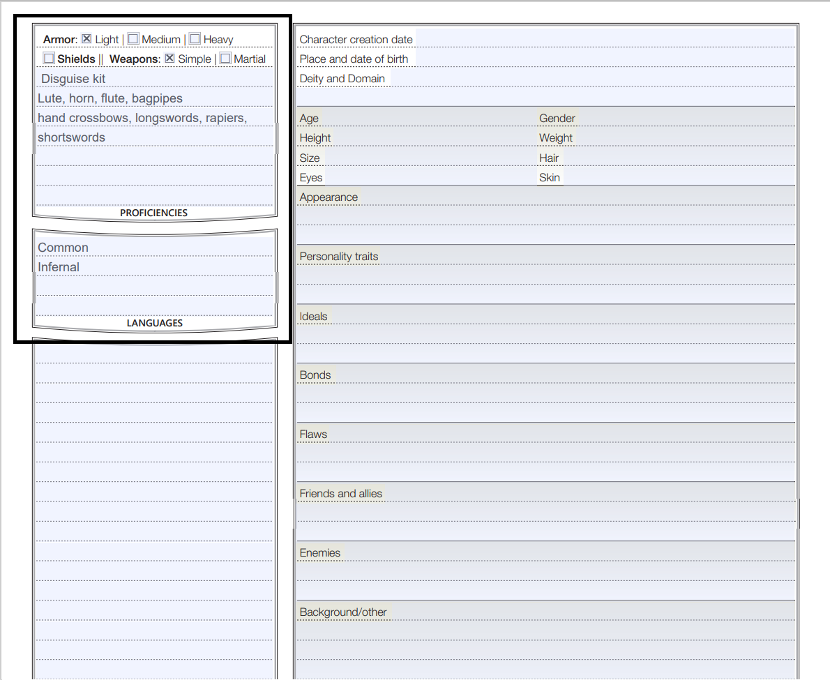 How to Make a D&D 5e Character Sheet. : 17 Steps (with Pictures ...