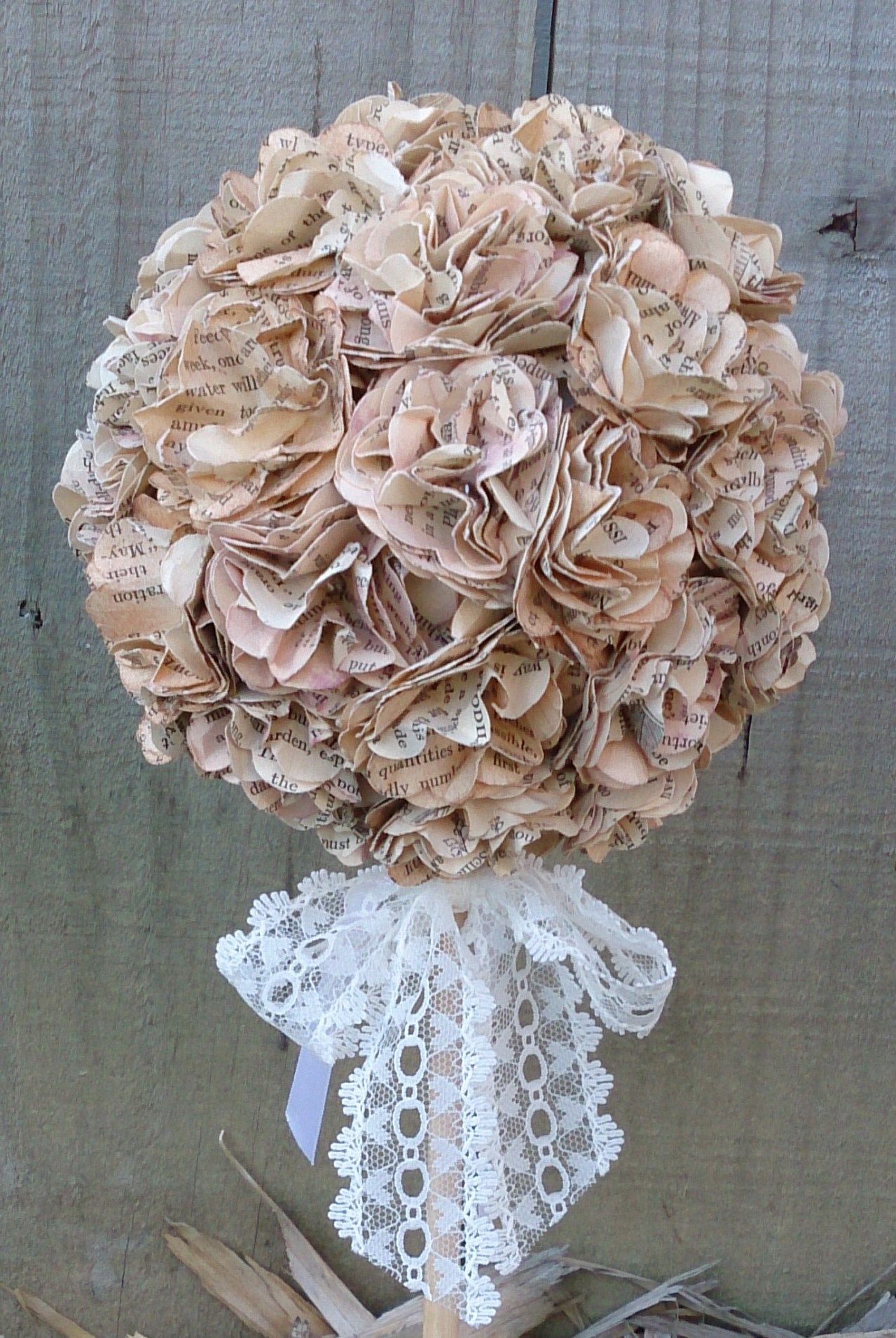 Book Page Topiary : 4 Steps (with Pictures) - Instructables
