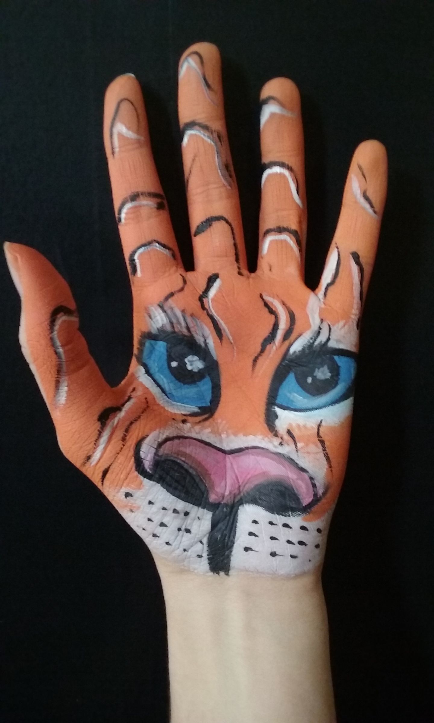 Tiger Face Hand Art : 7 Steps - Instructables