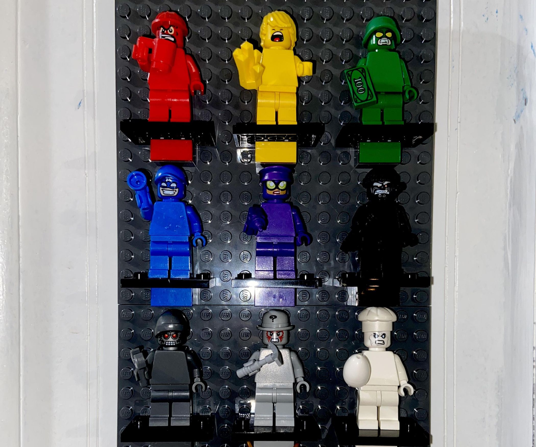DIY Rainbow LEGO Minifigure Wall Mounted Display Case : 18 Steps ...