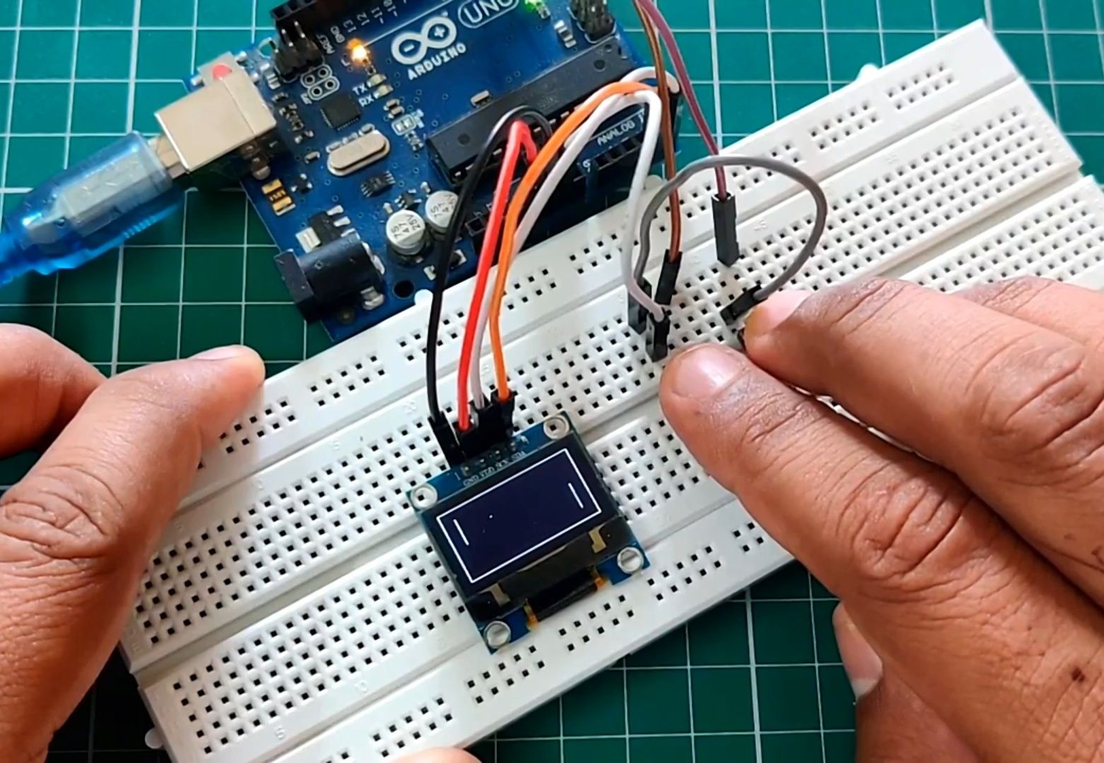 Play a PONG Game With Arduino Uno and OLED 0.96 SSD1306 Display : 6 ...