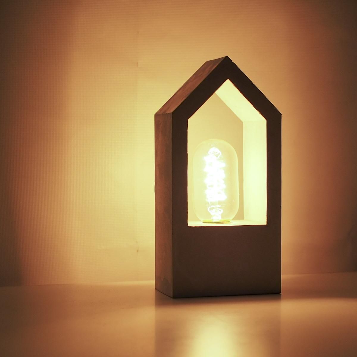 How to Make a House Shaped Lamp Using Concrete : 6 Steps (with Pictures ...
