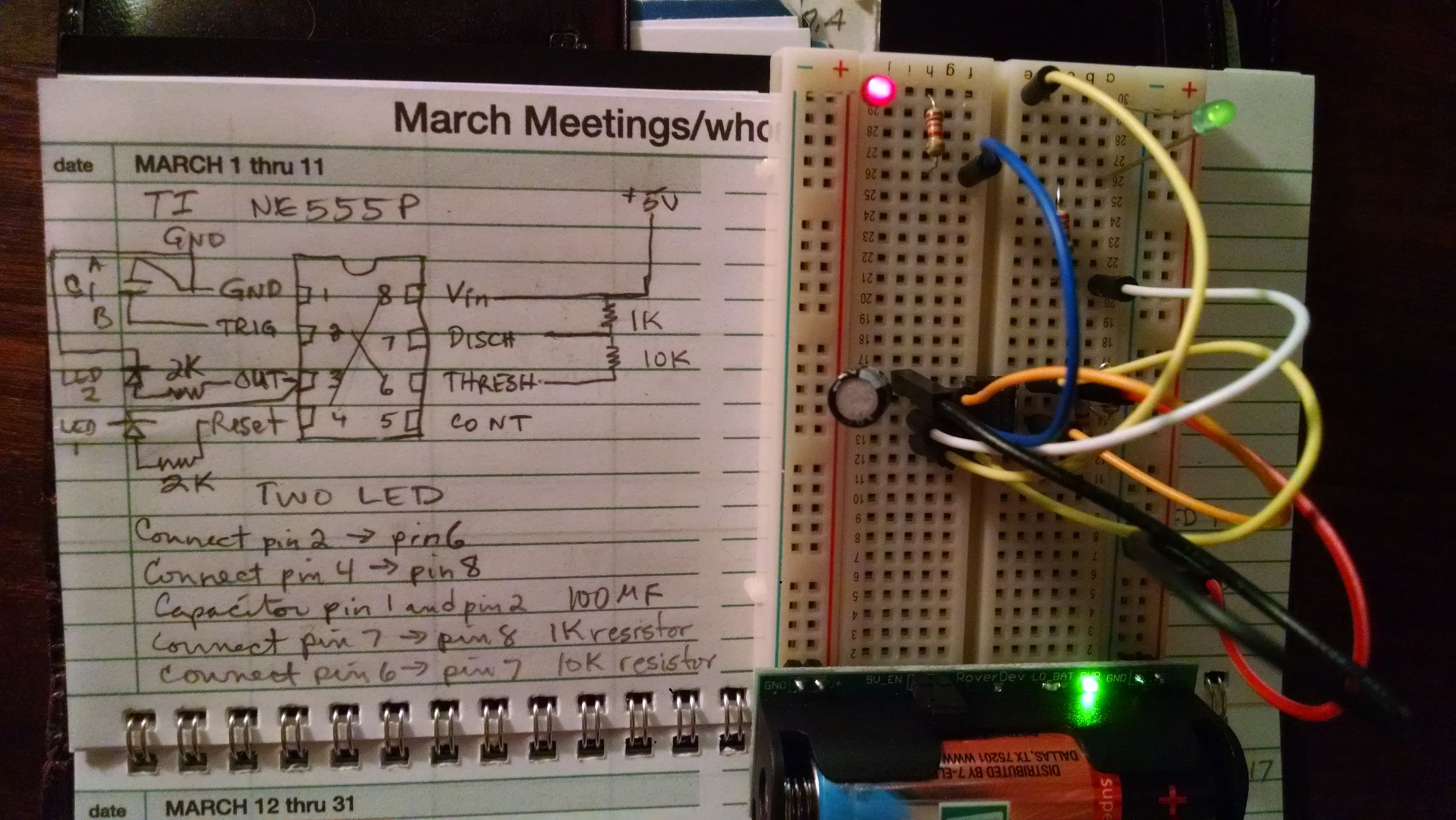 Simple Alternate LED Flashing Using 555 Timer : 3 Steps - Instructables