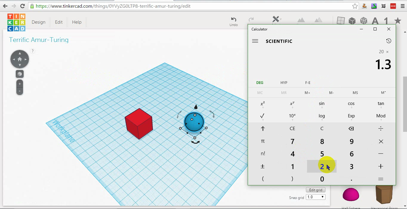 Sphere Trapped in a Cube Modeled With TINKERCAD : 7 Steps - Instructables
