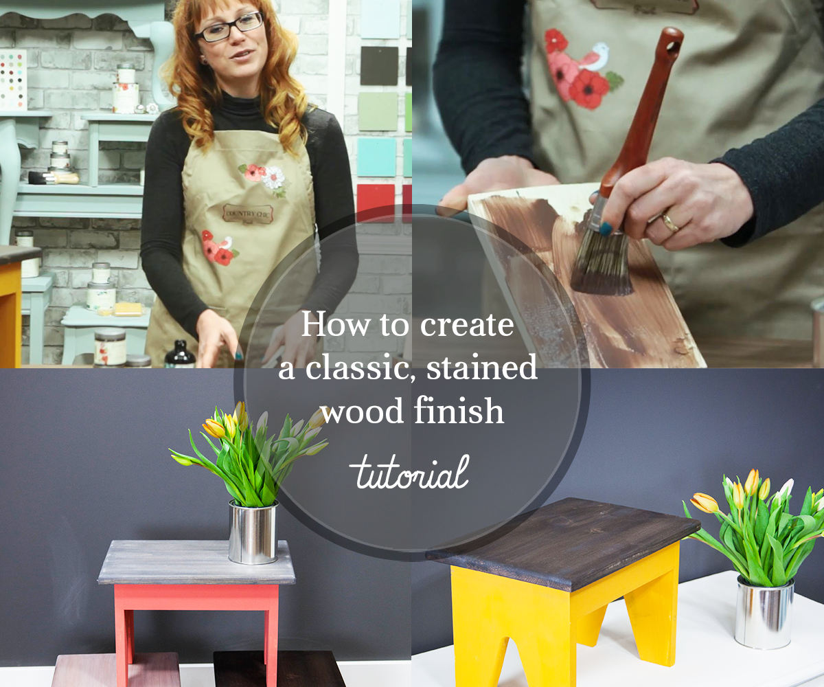 How to Create a DIY Dark Wood Stained Finish on Furniture : 6 Steps ...