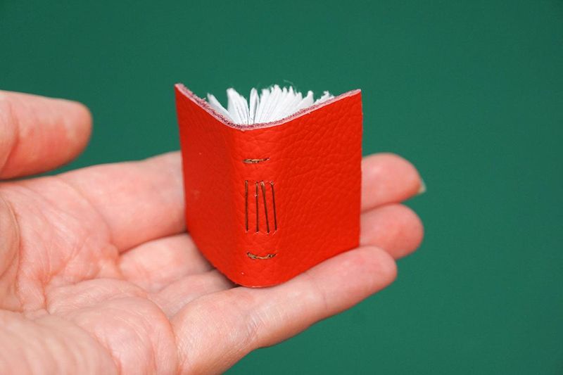 DIY Mini Book With Long Stitch Binding | How to Make a Tiny Bound Book ...