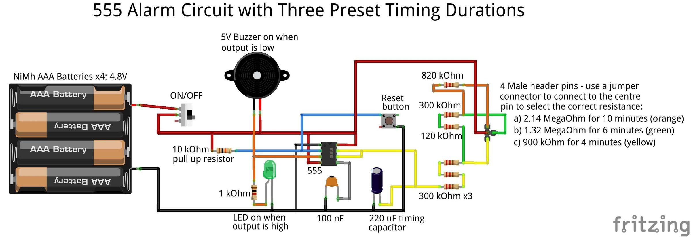 Timer With Preset Durations Using a 555 : 3 Steps (with Pictures ...