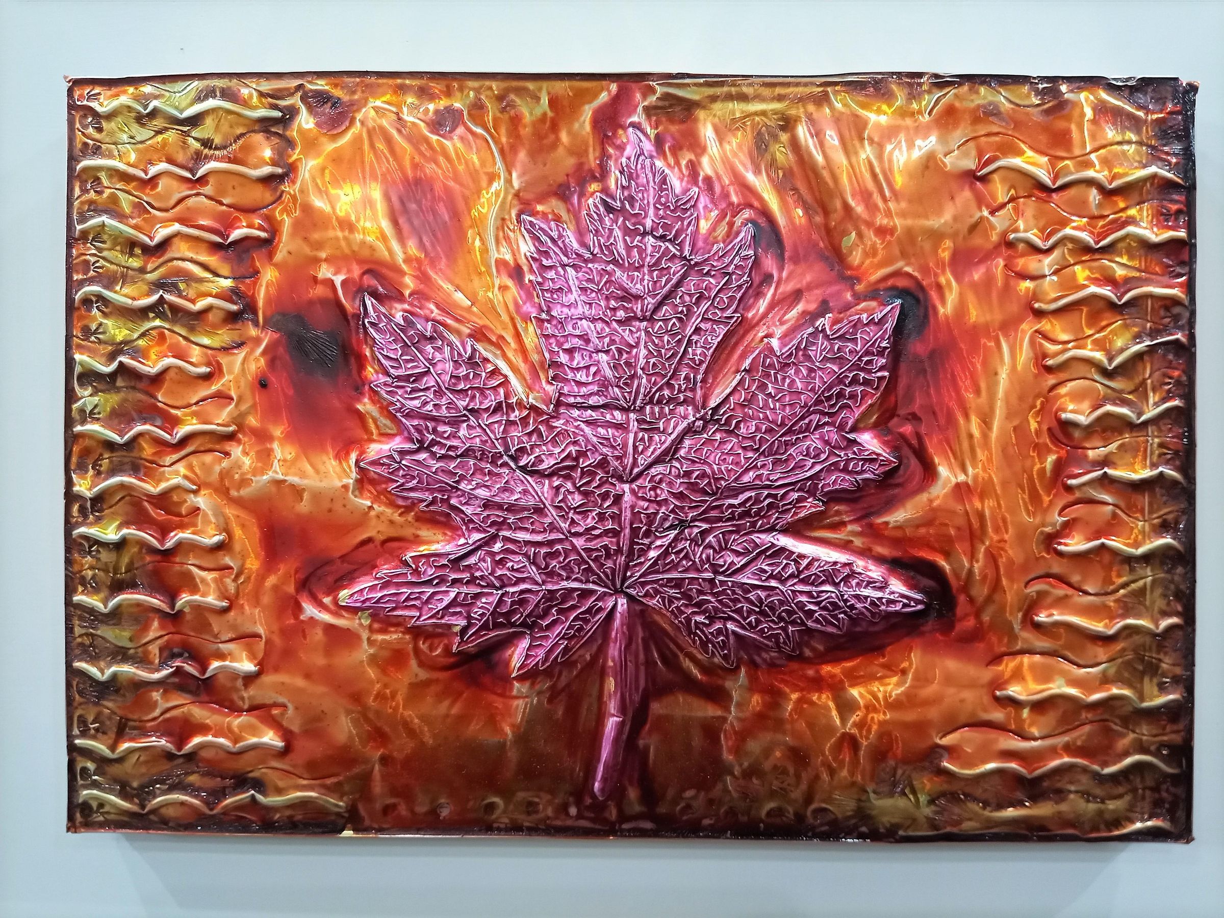 How to Make Maple Leaf Embossed Painting : 4 Steps (with Pictures ...