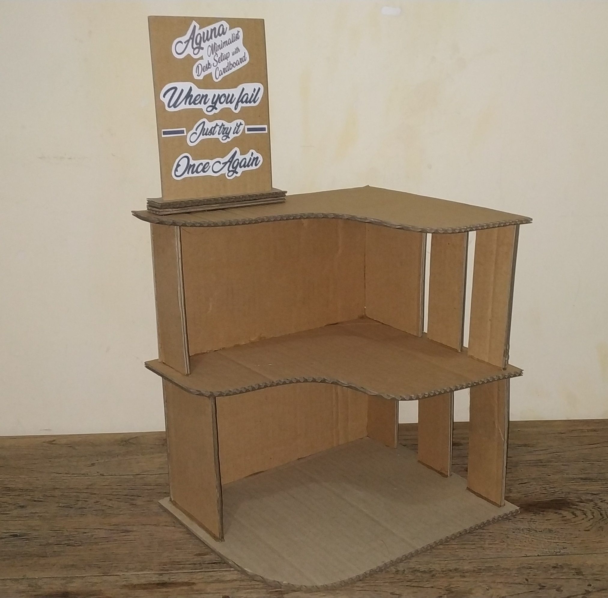 Minimalist Desk Setup With Cardboard : 6 Steps - Instructables