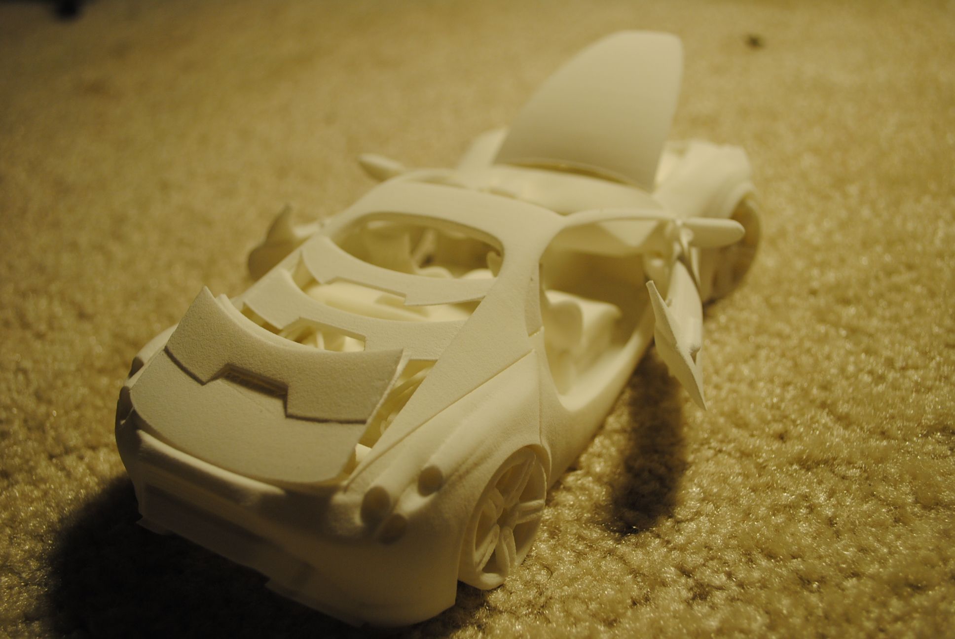 3D Printed Car With Movable Door, Hoods, Wheels and Steering Wheel ...