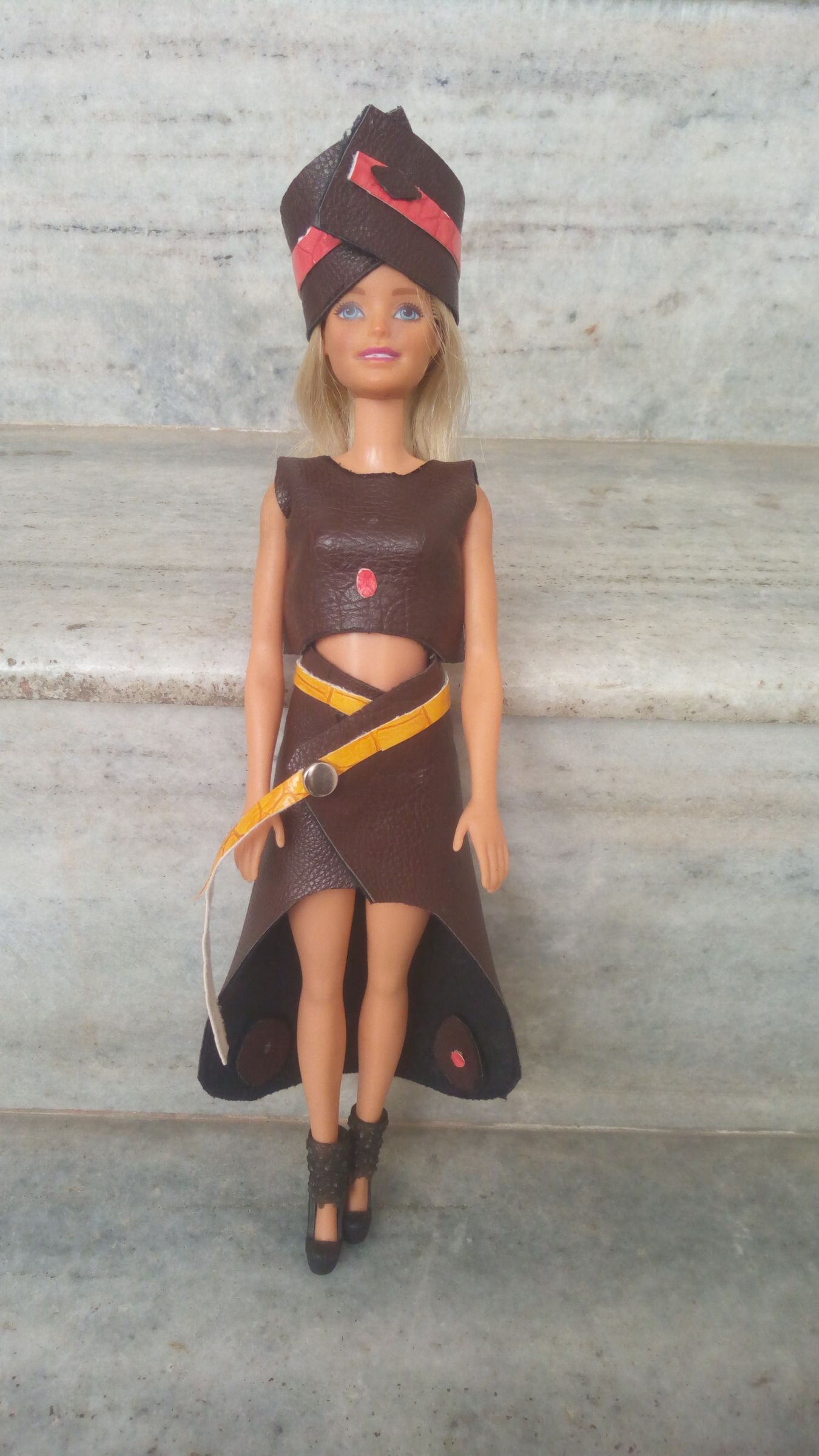 Leather Dress for Barbie Doll : 7 Steps - Instructables