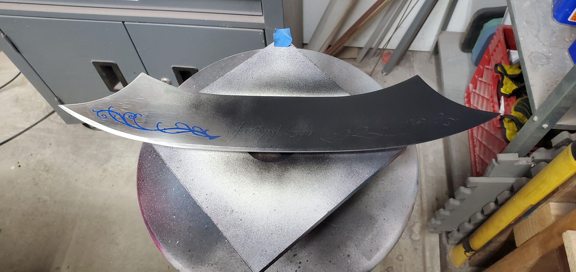 Lord of the Rings Inspired Pizza Cutter - With Acid Etched Brassing ...