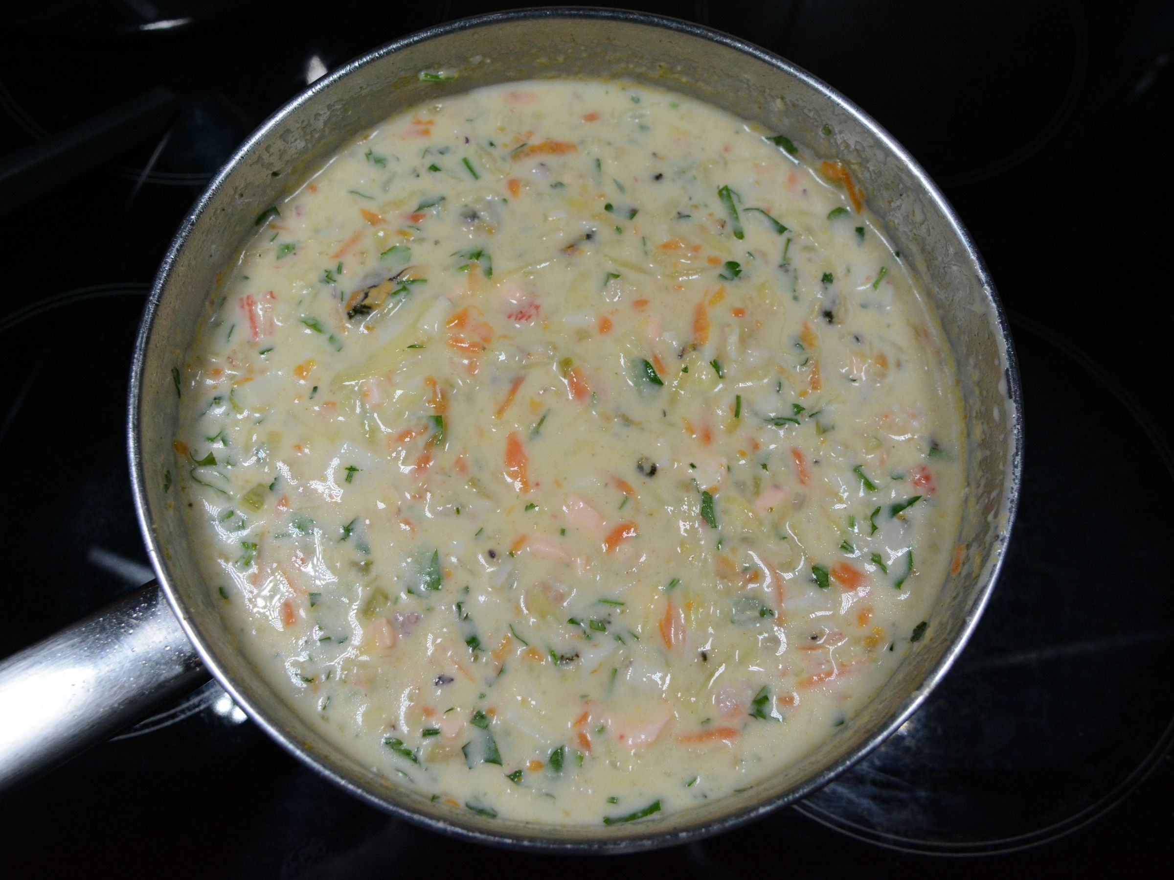 Seafood Chowder Served in a Bread Bowl : 8 Steps (with Pictures ...