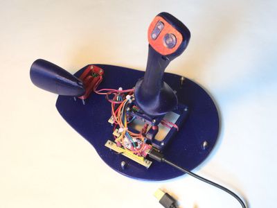 3D Printed USB Flight Controller / Joystick With Four Axes : 12 Steps ...