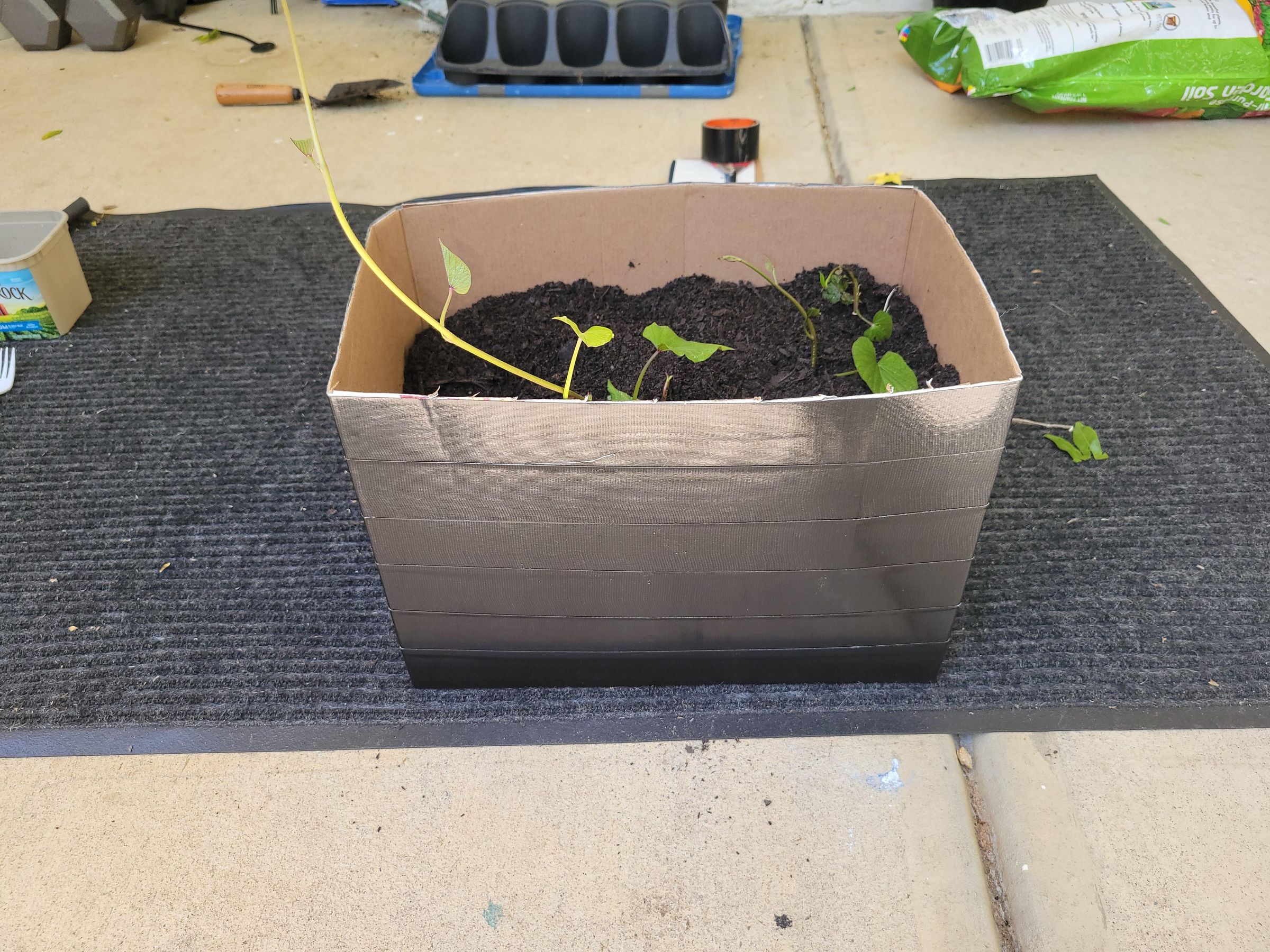 Upcycled Duct Tape Cardboard Planter : 3 Steps - Instructables