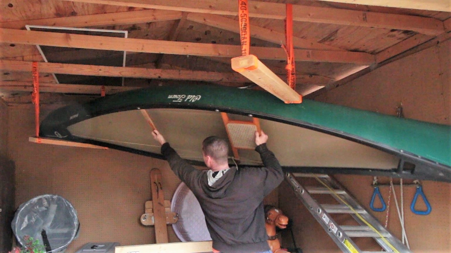 Canoe Trapeze Overhead Storage Rack : 12 Steps (with Pictures ...