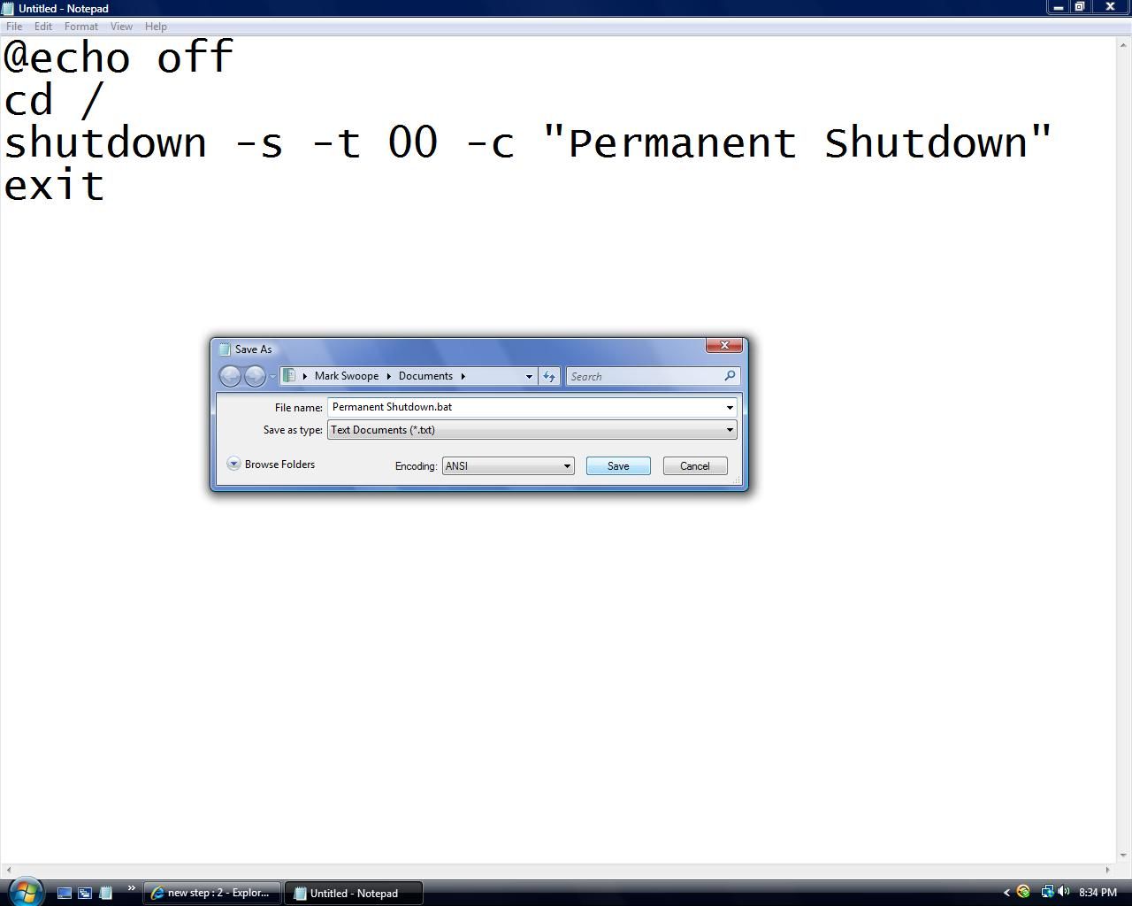 Shutdown Computer Forever : 4 Steps - Instructables