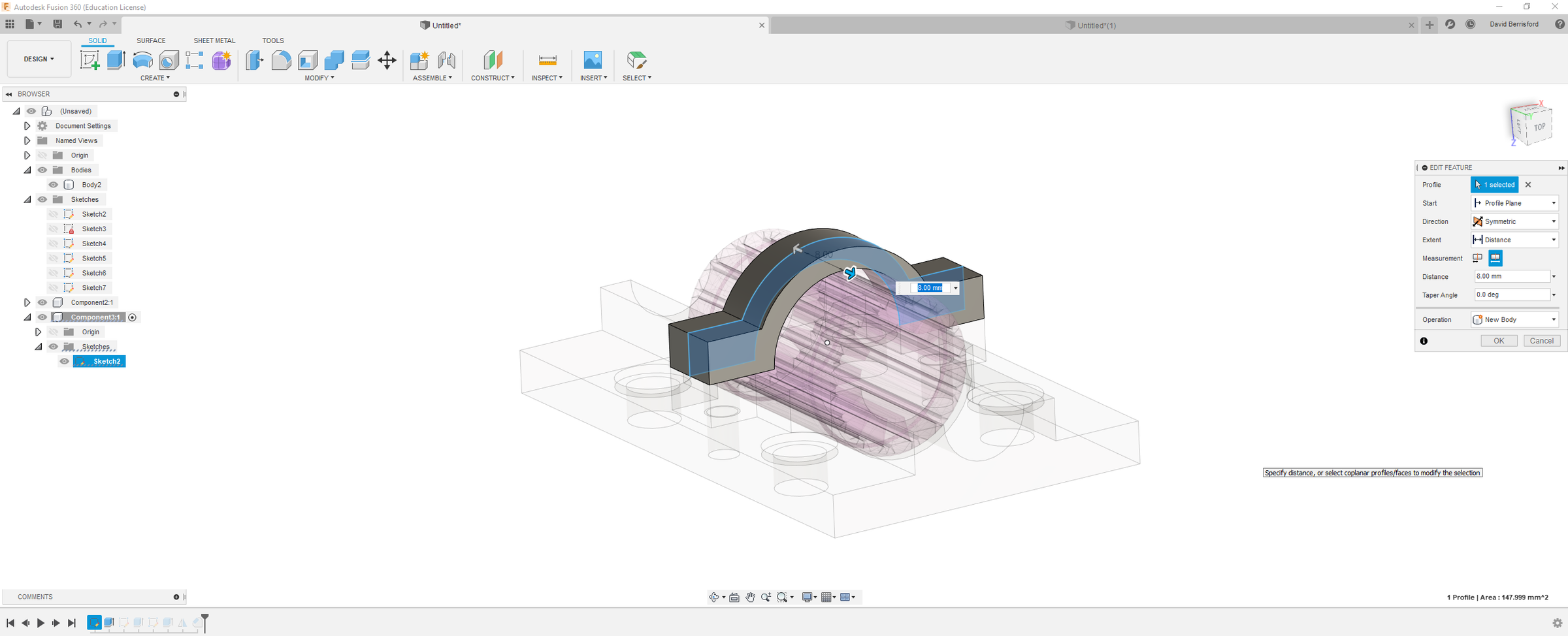 Designing/Repairing Household Items Using Fusion 360 (IKEA Desk Runner ...