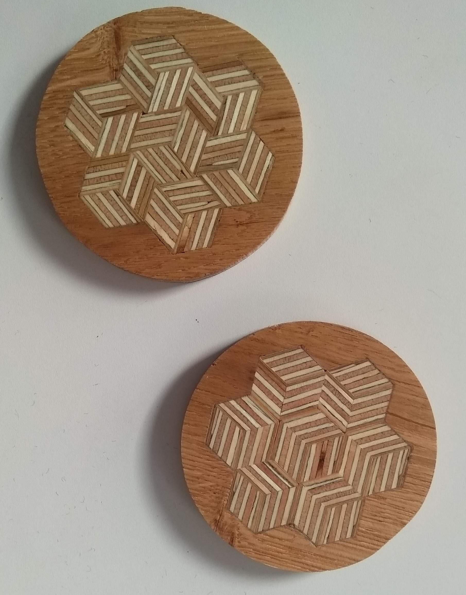 Hexagon Patterned Plywood Coasters : 10 Steps (with Pictures) - Instructables