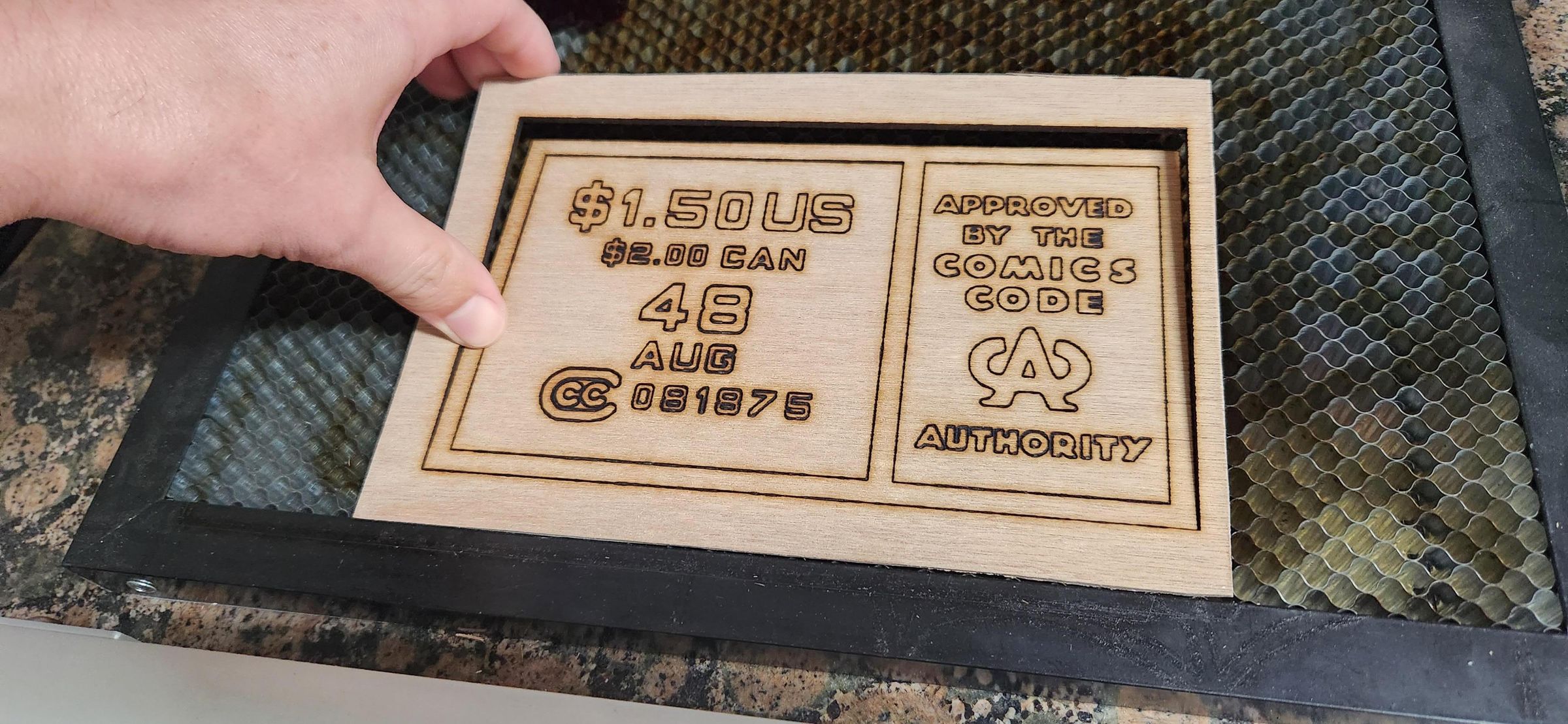 Plywood Comic Book Corner Art - Laser Engraver Project - With Files ...
