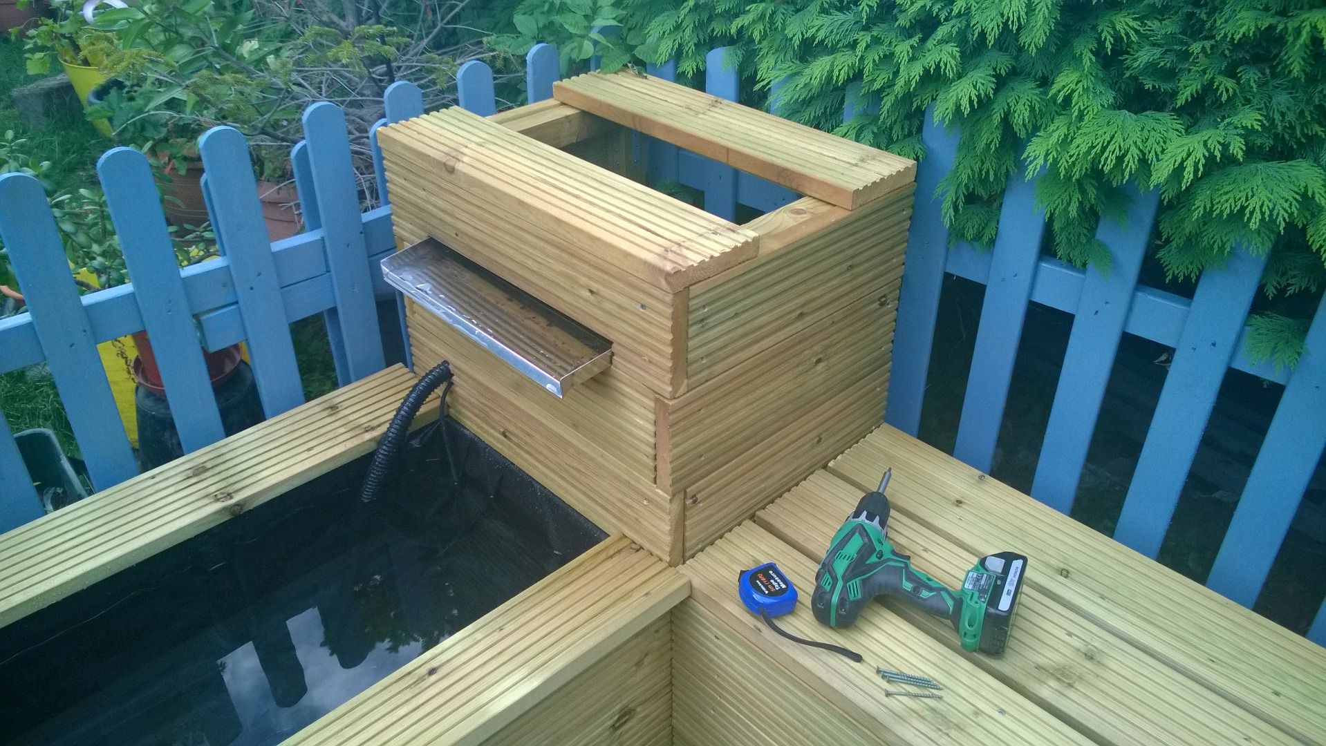 Raised Timber Pond With Waterfall and Bench : 8 Steps (with Pictures ...