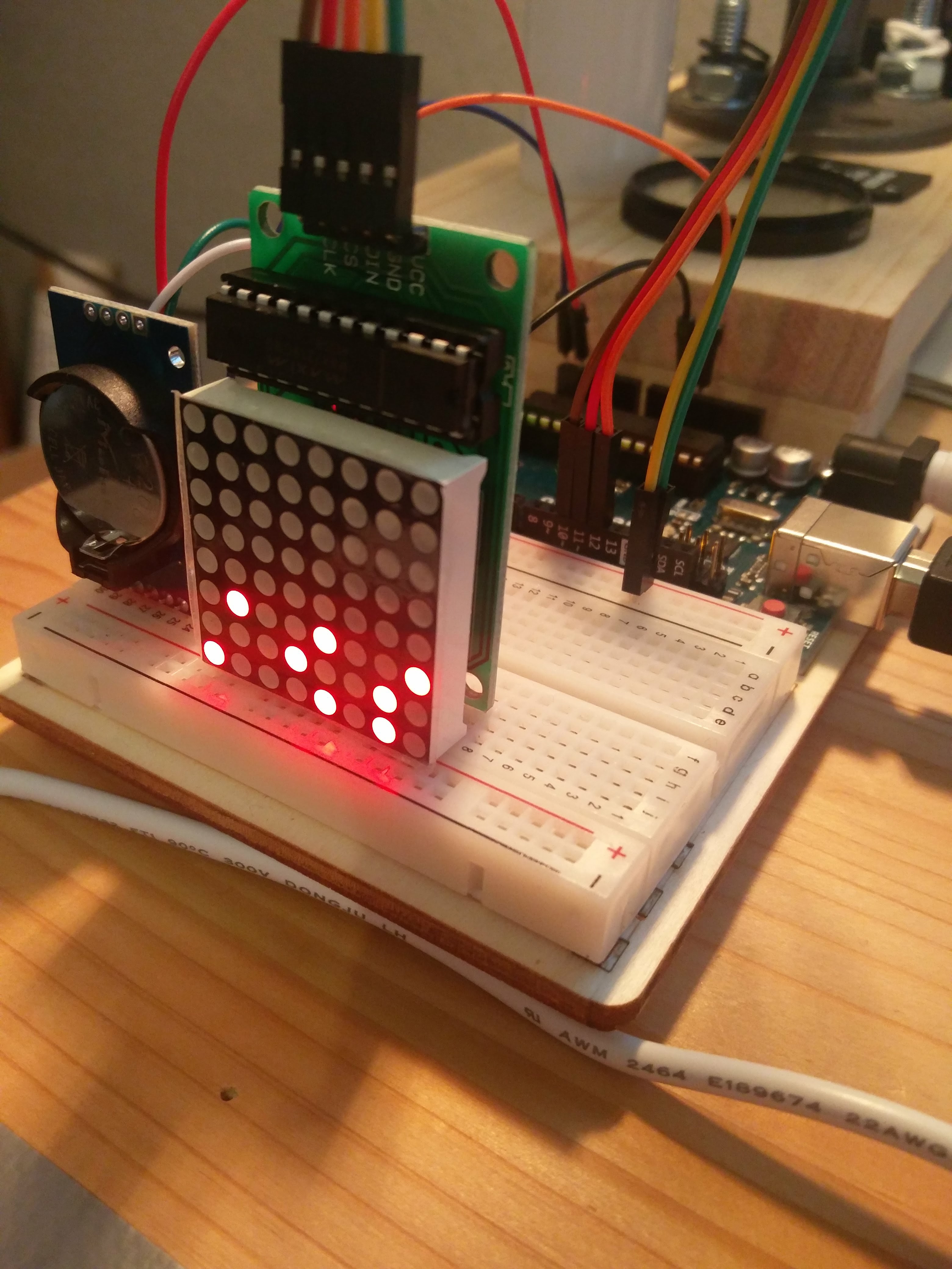 Arduino Binary Clock Using LED Matrix : 6 Steps - Instructables