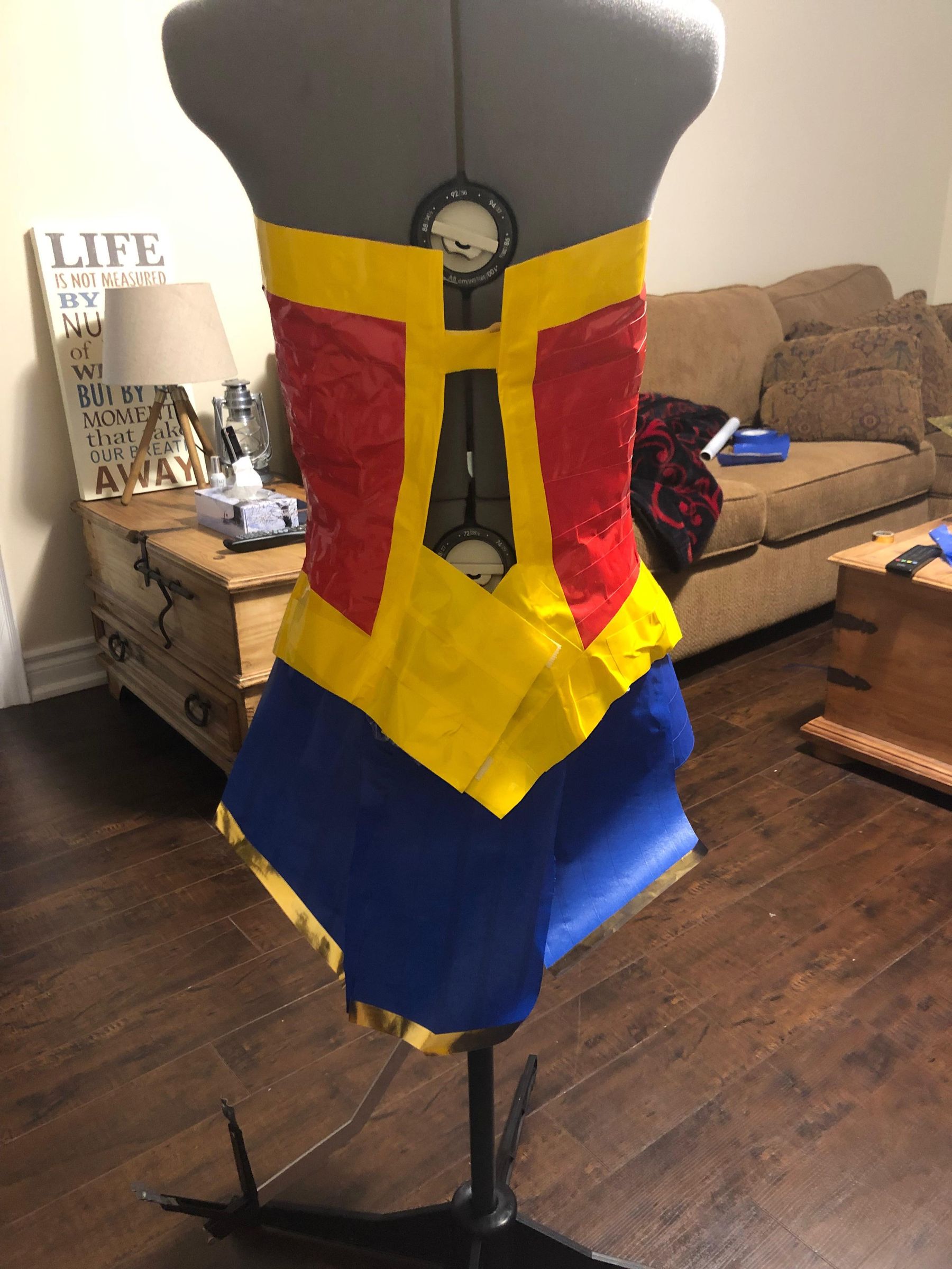 Wonder Women Tape Corset : 8 Steps - Instructables