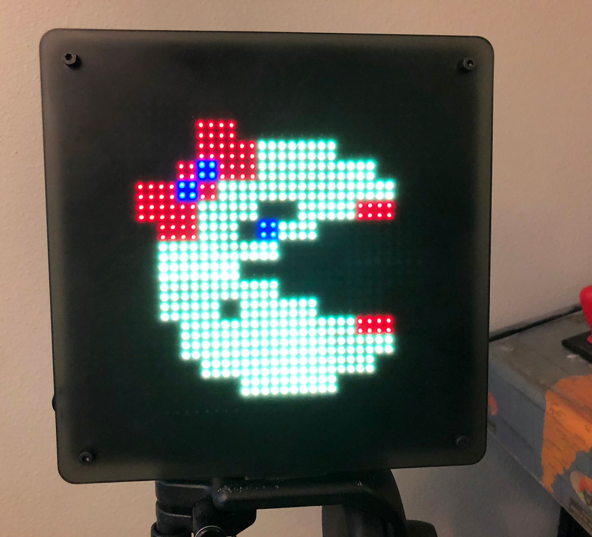 LED Pixel Art Frame With Retro Arcade Art, App Controlled : 7 Steps ...