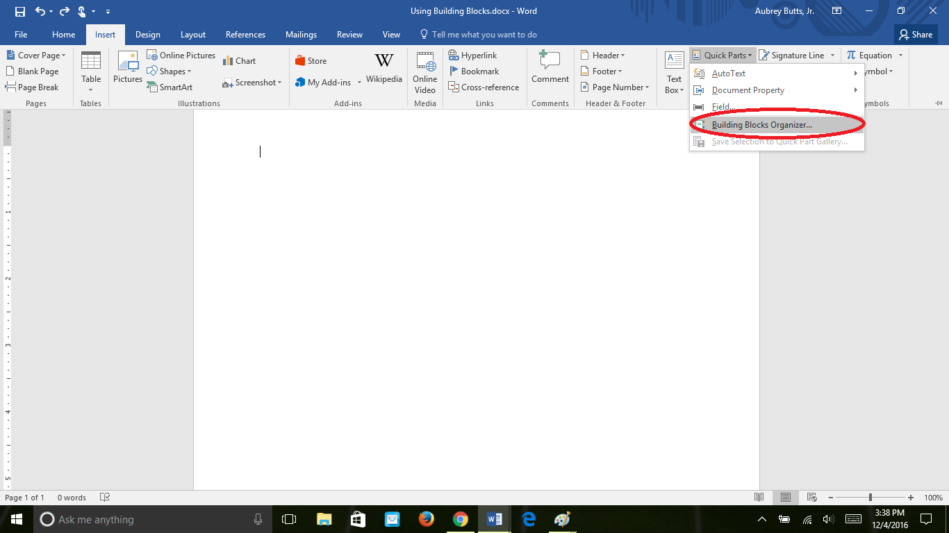 How to Create and Use Microsoft Office Building Blocks : 18 Steps ...