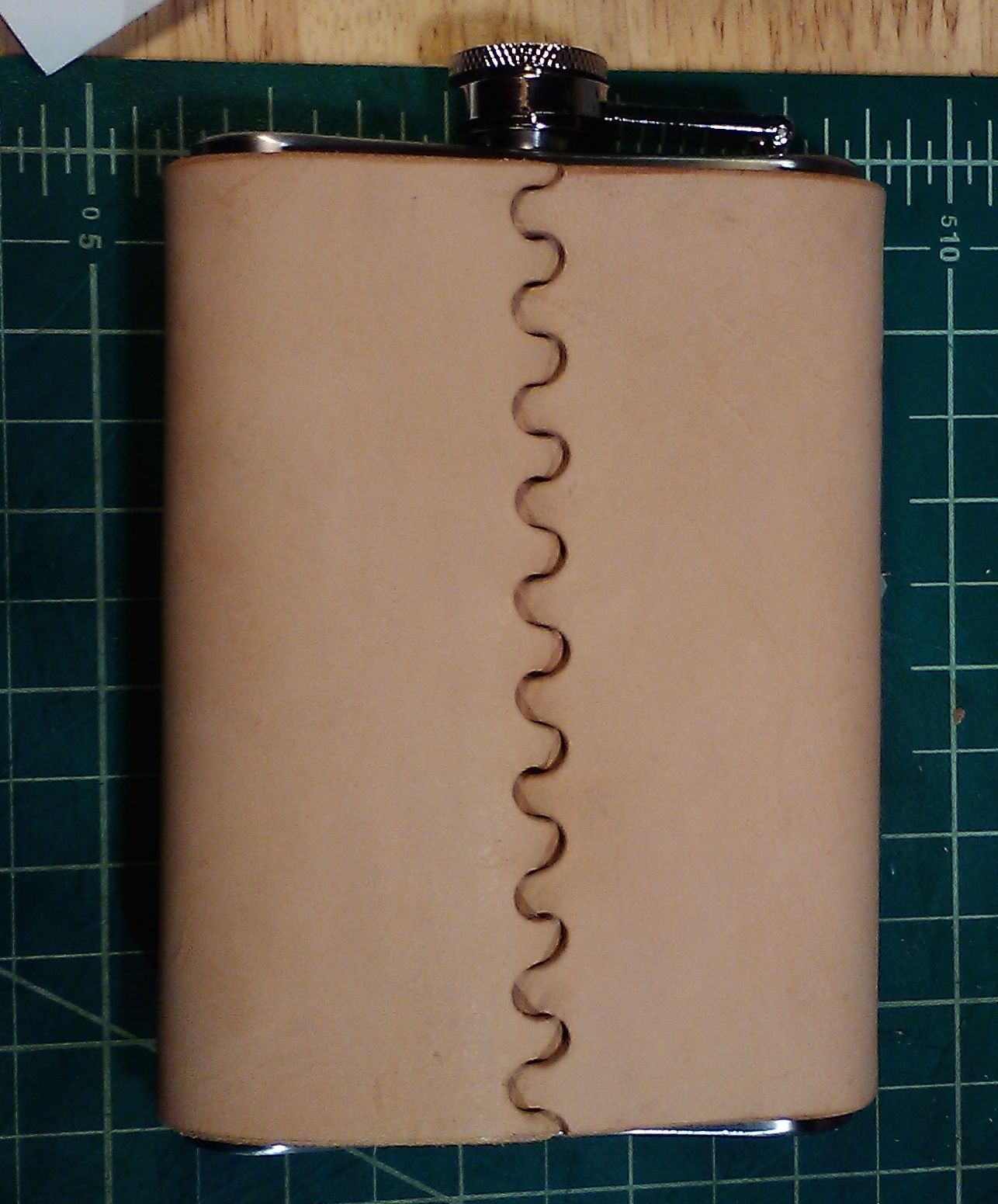 Make a No-Stitch Leather Flask Cover : 11 Steps (with Pictures ...