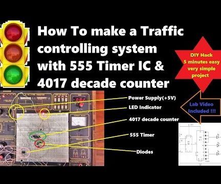 How To:Make a Traffic Control System Project Using 555 Timer & 4017 ...