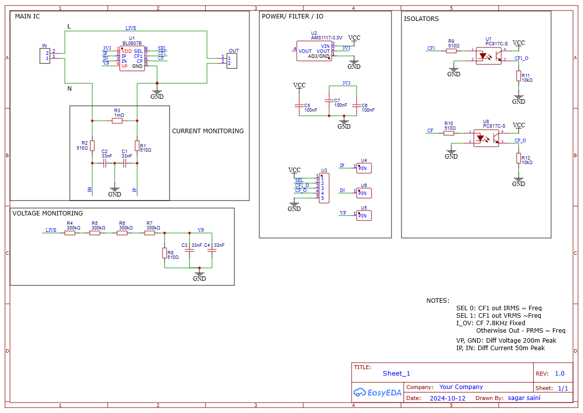 AC Power Monitoring Using BL0937 IC : 7 Steps - Instructables