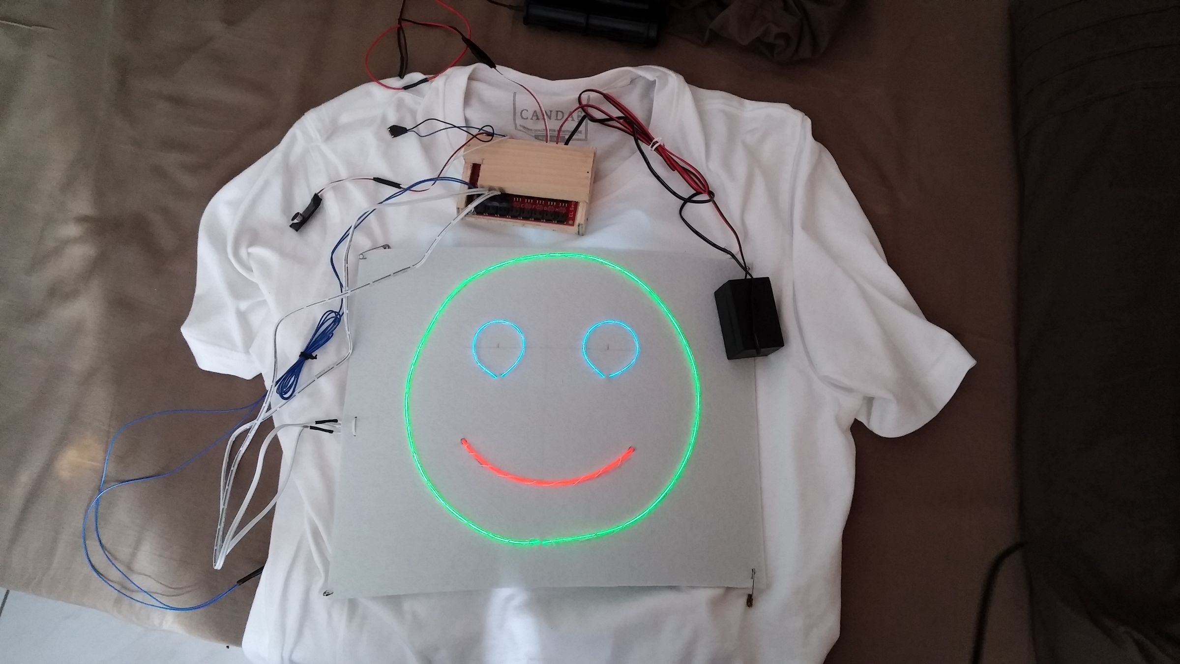 EL Wire T-shirt With Music Beat Detection : 5 Steps (with Pictures ...