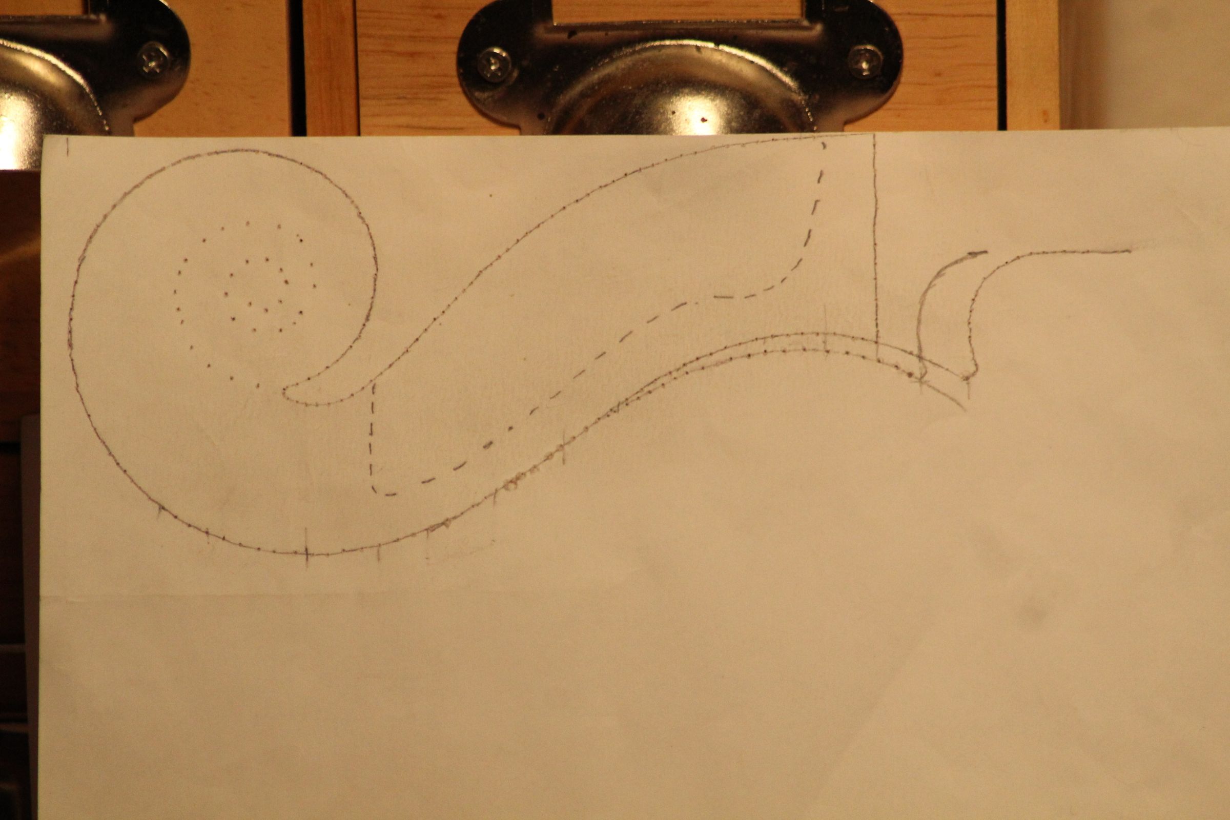 Violin Scroll Drawing