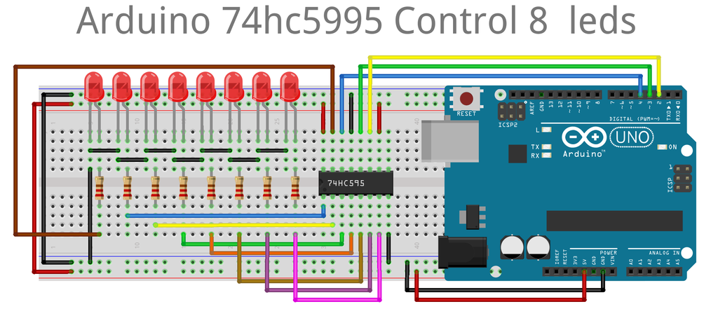 74hc595 Shift Register Arduino Interfacing Pinout Working 59 Off