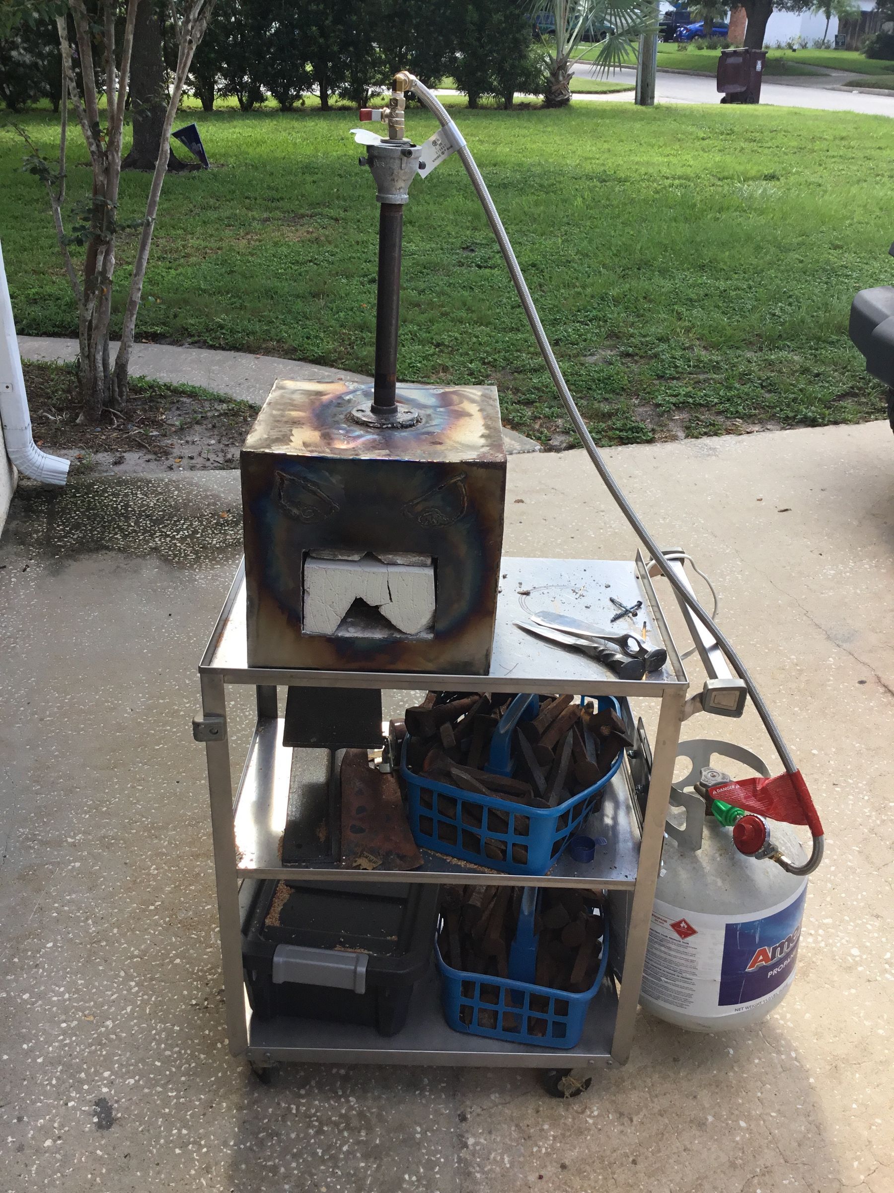 Propane Jet Forge and Anvil Stand : 6 Steps - Instructables