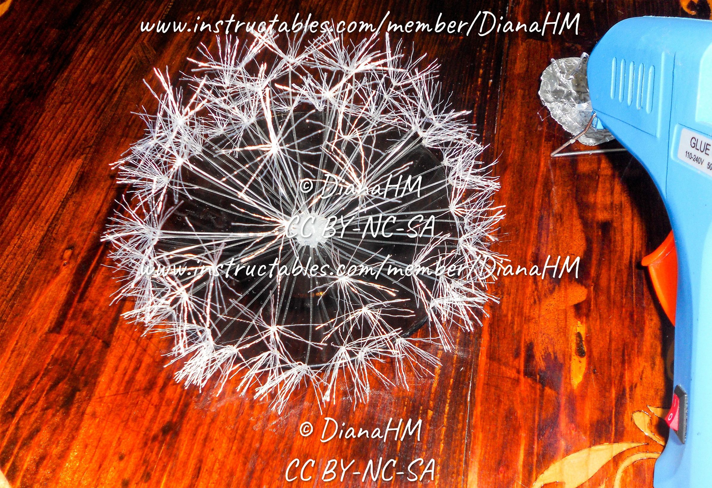 Delicate Dandelion Made of Ribbon, Glue and Fishing Line : 7 Steps ...