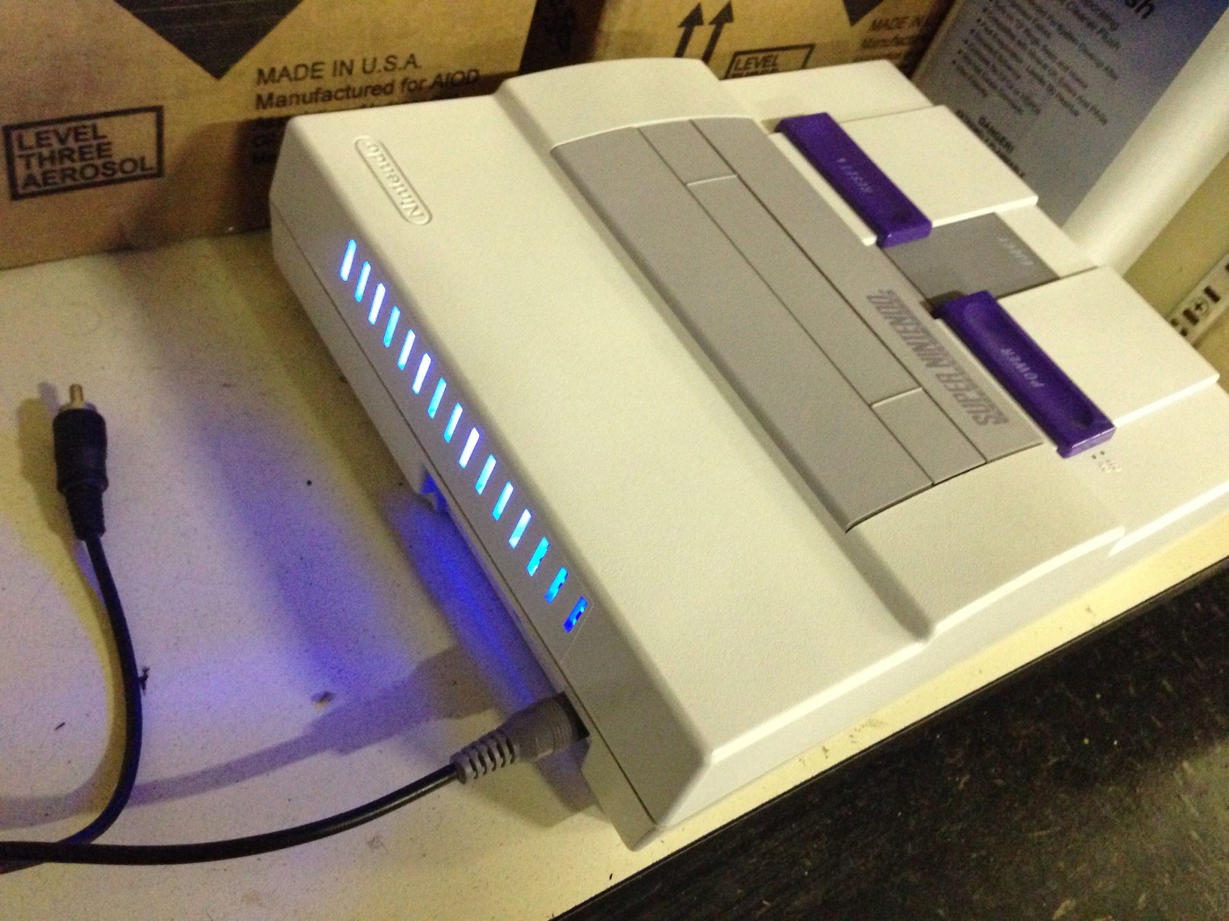 SNES Painted With Backlit LED Grill : 4 Steps - Instructables