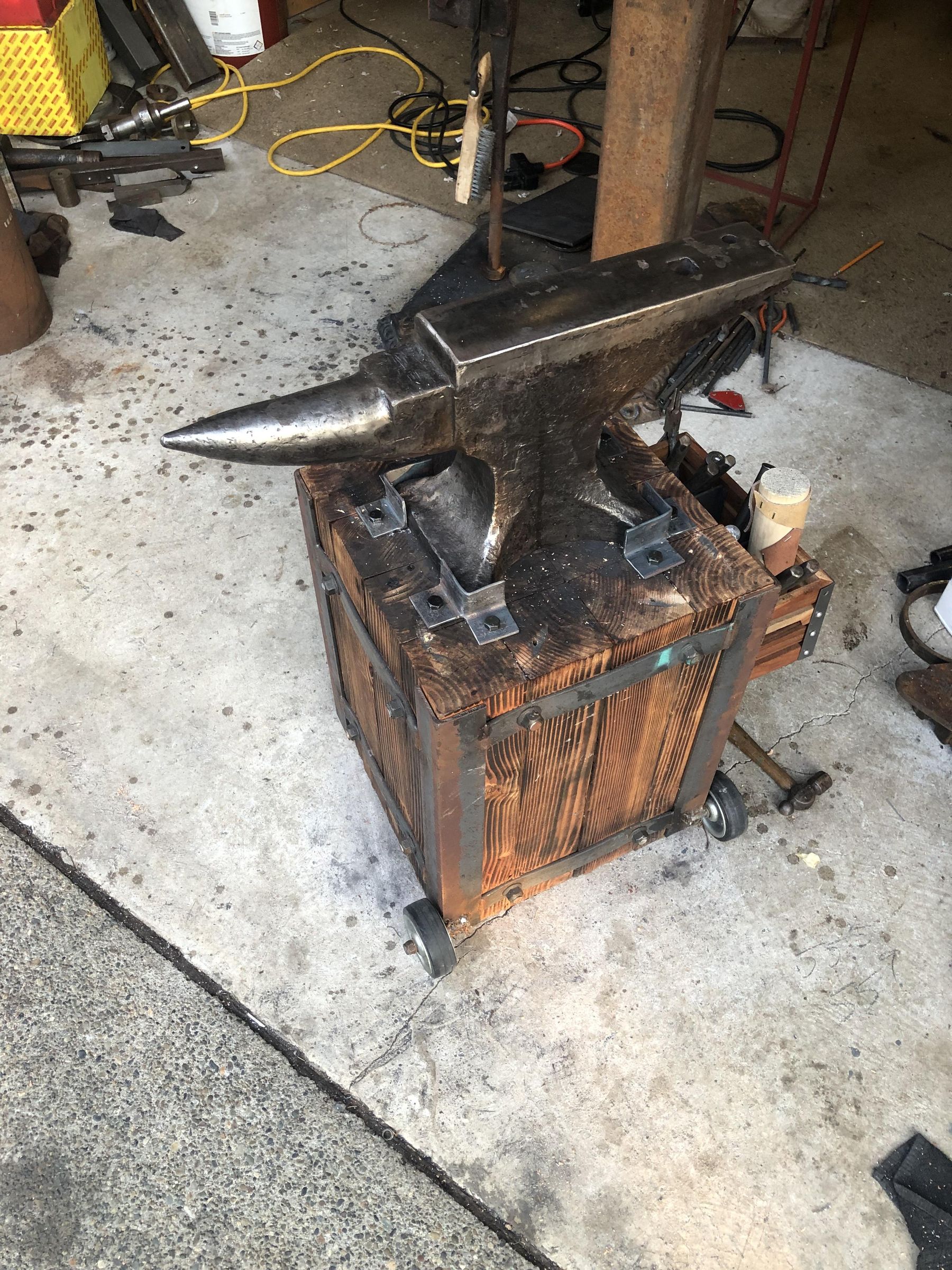 Making an Anvil Stand That Rolls Like a Dolly : 17 Steps (with Pictures ...