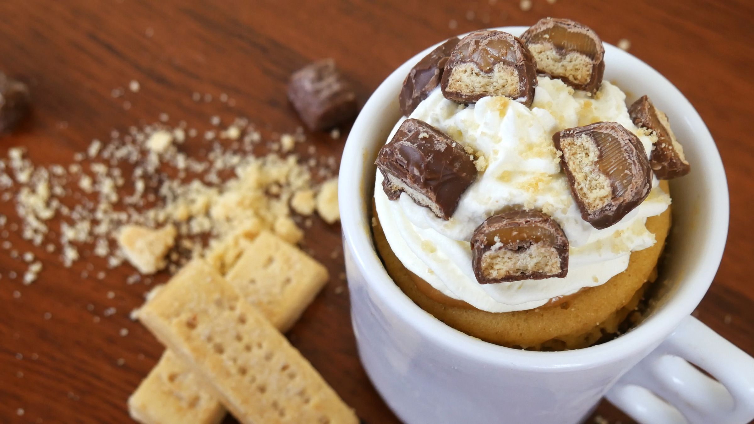 TWIX (CARAMEL MILLIONAIRE SHORTBREAD) MUG CAKE : 3 Steps (with Pictures ...