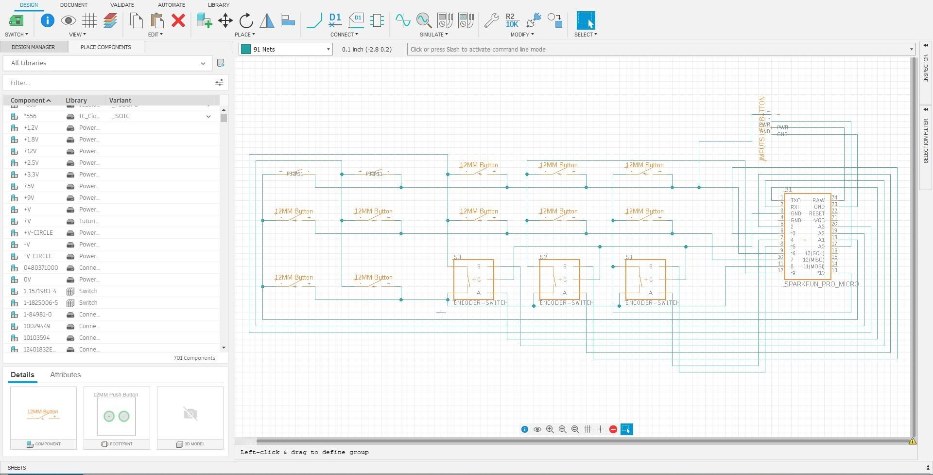 How to Design a Button Box Housing With Schematic and PCB : 7 Steps ...