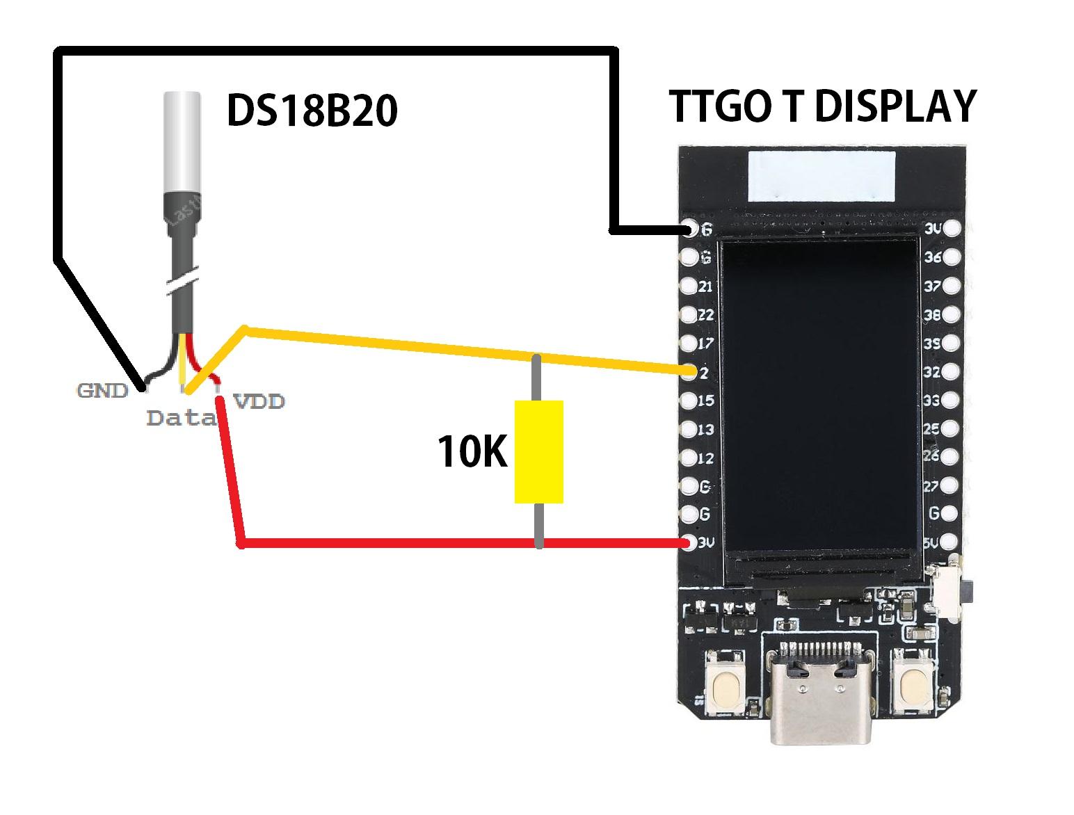 DIY Thermometer With TTGO T Display and DS18B20 : 10 Steps (with Pictures) - Instructables