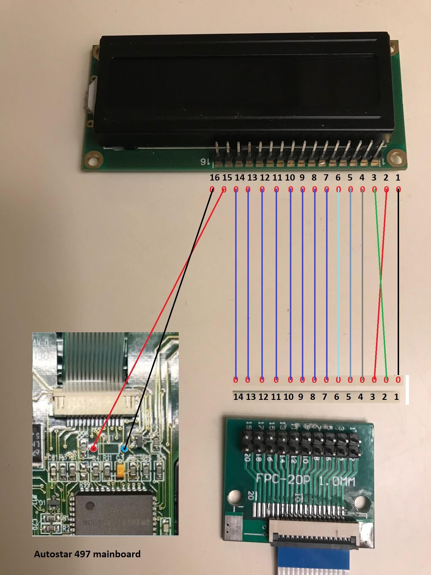 Meade Autostar 497 Handbox LCD Display Replacement Repair 1602 : 6 ...