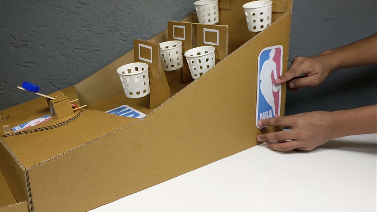 How to Make NBA Basketball Board Game From Cardboard DIY at Home : 15 ...
