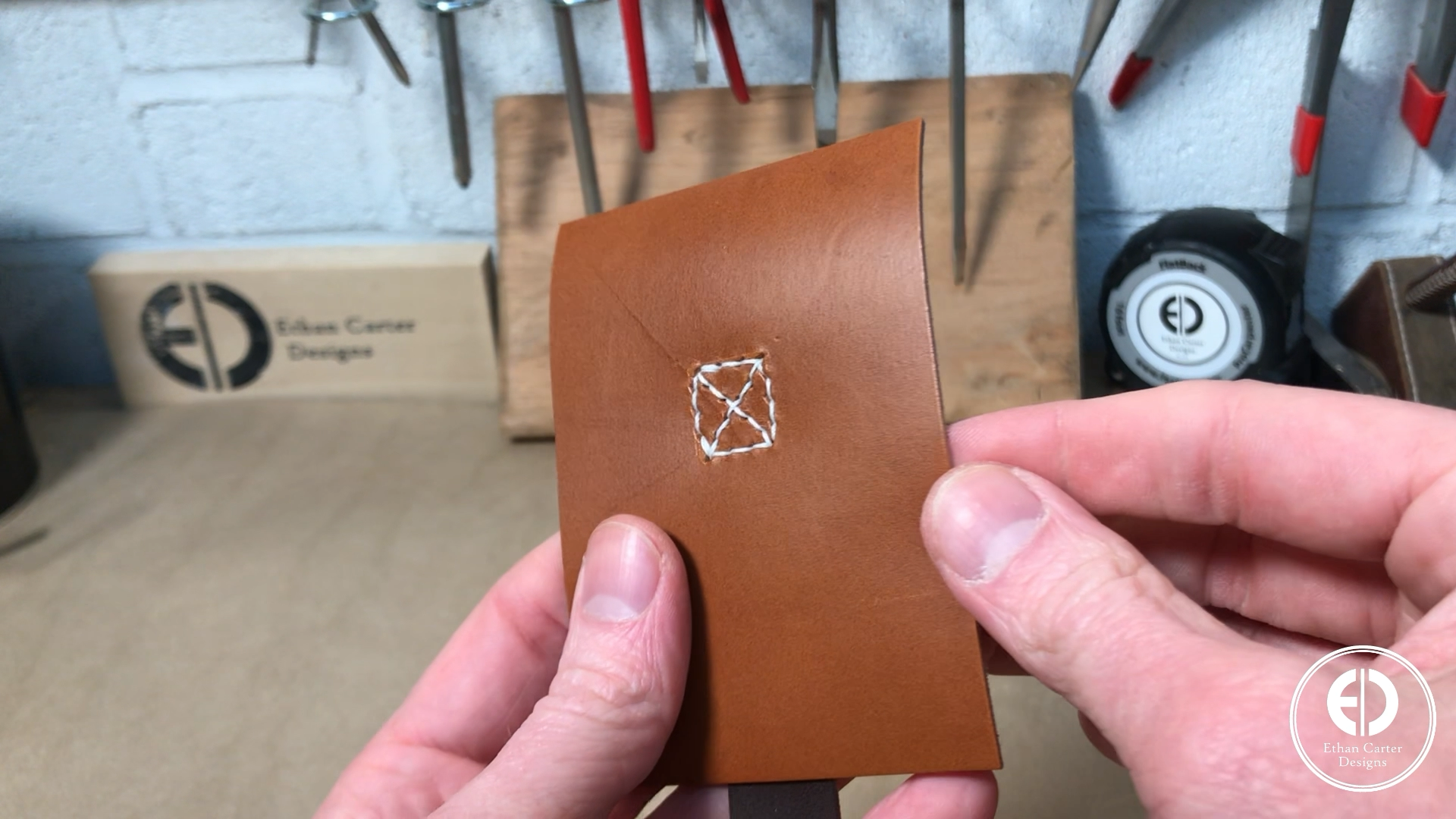 How to Make a Leather Pull Tab Minimalist Wallet (Free Template!) : 5 ...